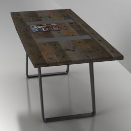 3D Crate and Barell Phoenix table - Industrial Furniture